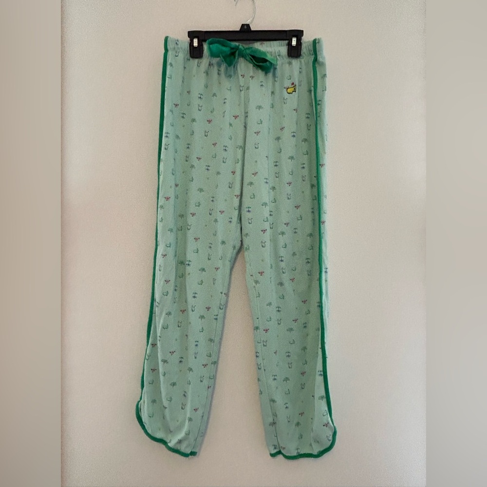 Masters Green Pajama Pants With Bow - Gem